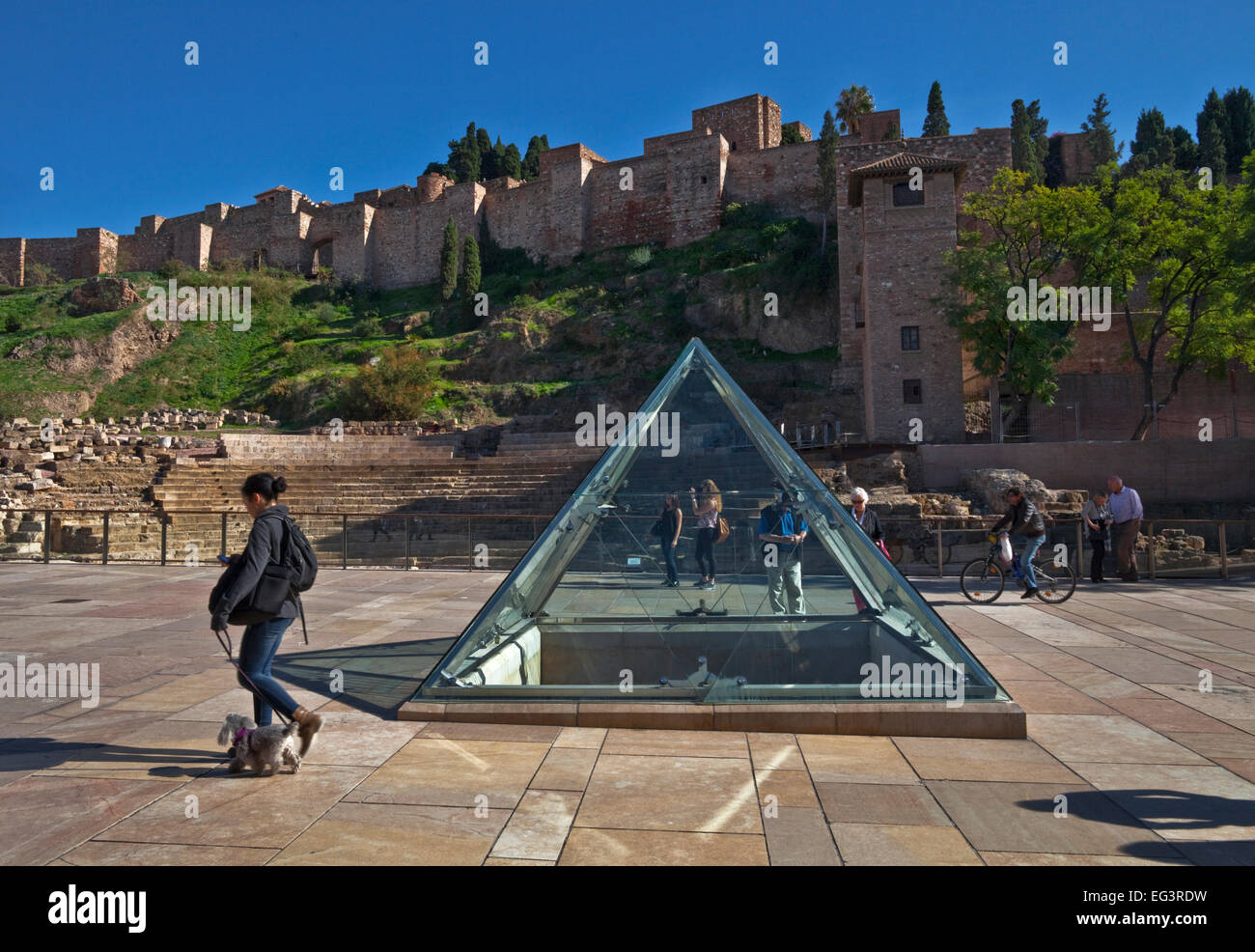 The Alcazaba, Moorish Fortress built 756-780AD with Roman Theatre ruins ...