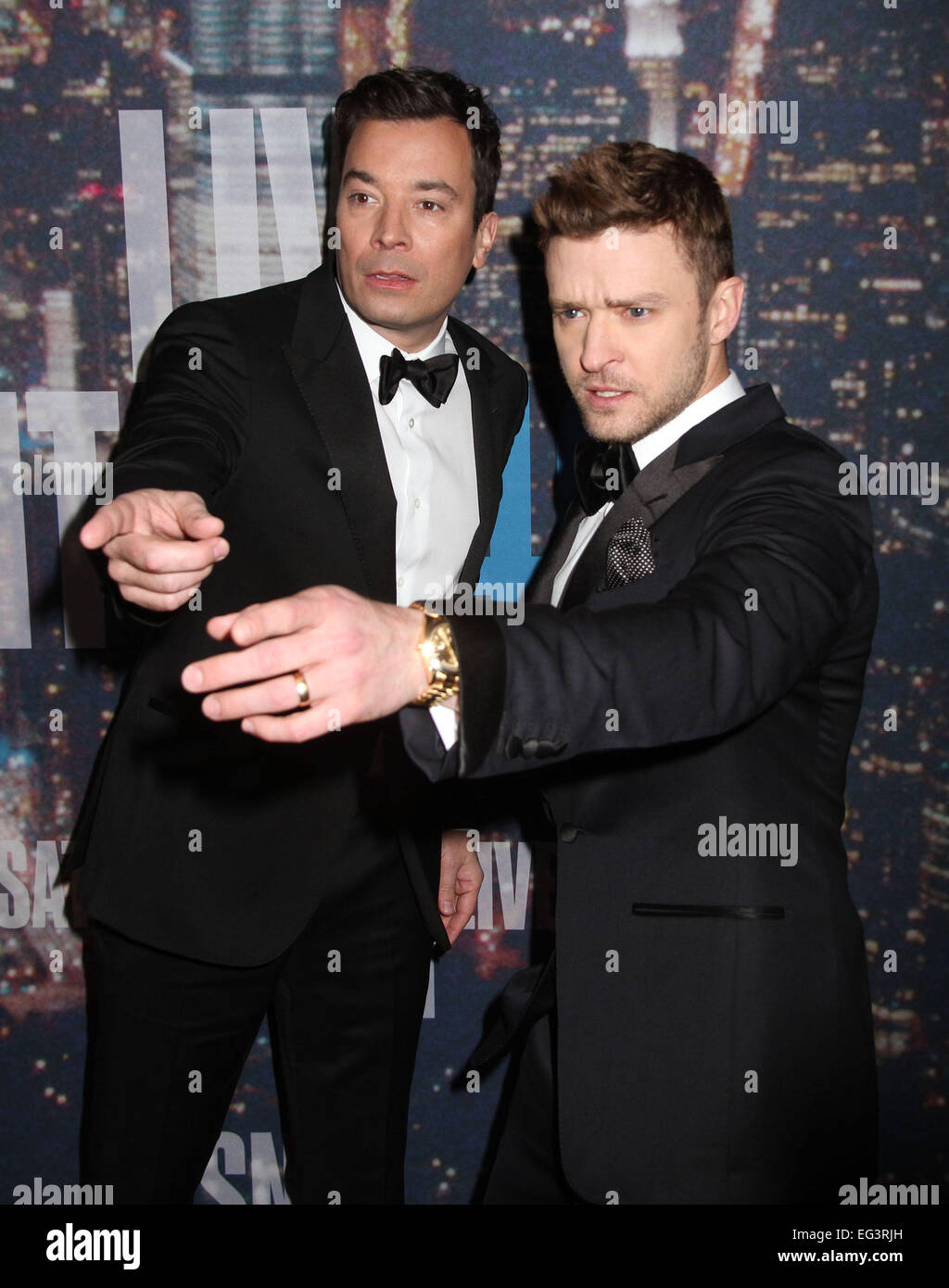 New York, New York, USA. 15th Feb, 2015. Comedian JIMMY FALLON and ...