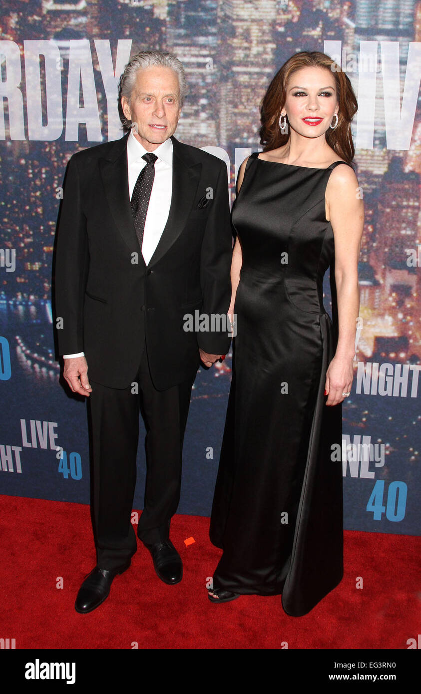 New York, New York, USA. 15th Feb, 2015. Actors MICHAEL DOUGLAS and ...