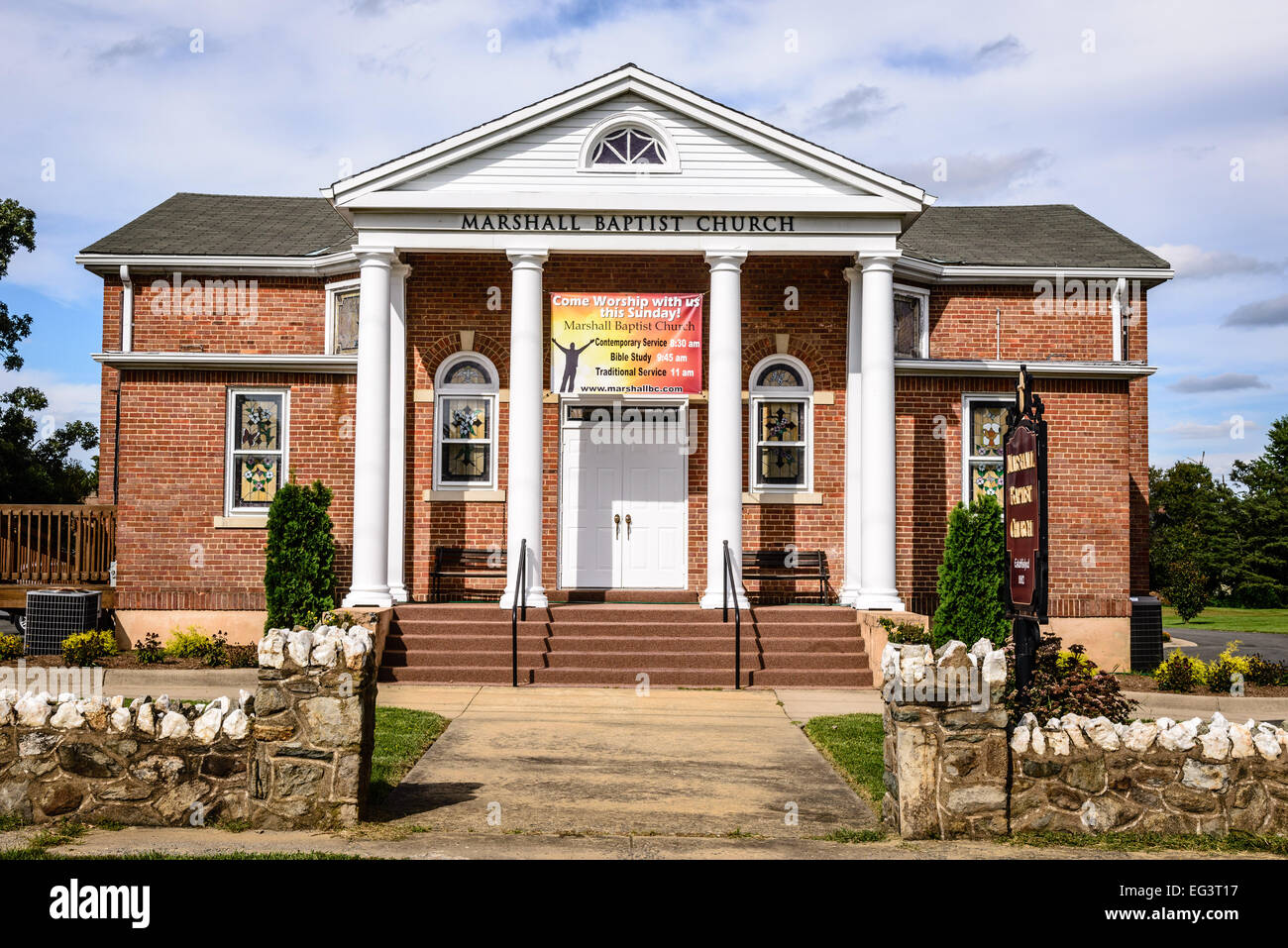 Marshall Baptist Church, Winchester Road, Marshall, Virginia Stock ...