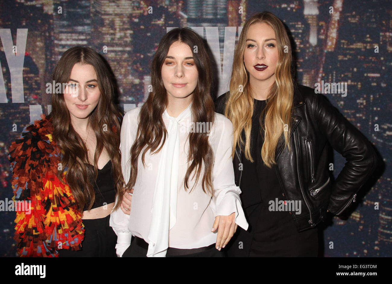 New York, New York, USA. 15th Feb, 2015. Music group HAIM attend the ...