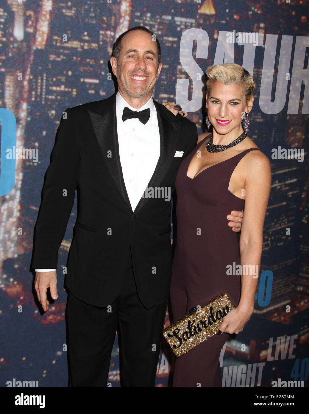 New York, New York, USA. 15th Feb, 2015. JERRY SEINFELD and JESSICA ...