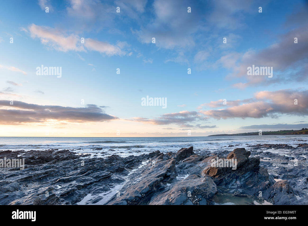 Pendower Beach on the Roseland peninsula in Cornwall Stock Photo - Alamy