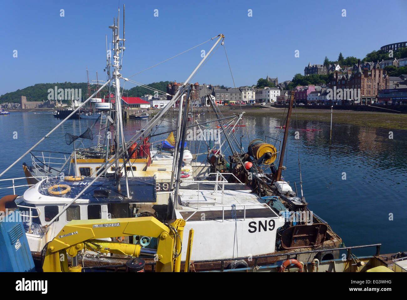 Fishing Vessels in the Harbor in Oban Scotland Stock Photo - Alamy