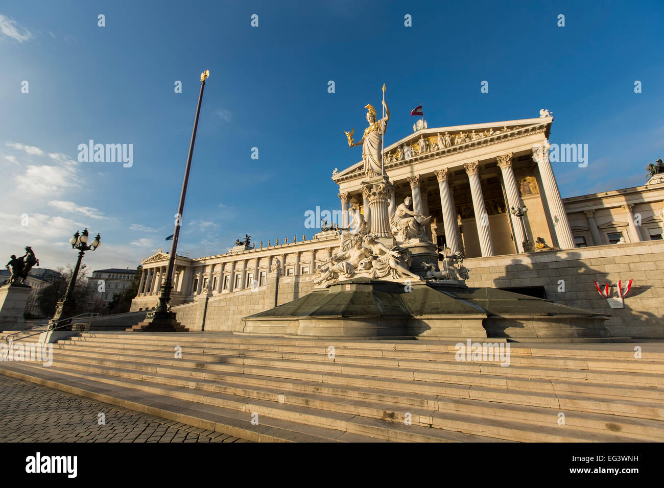 Building of Austrian parliament in Vienna Stock Photo - Alamy