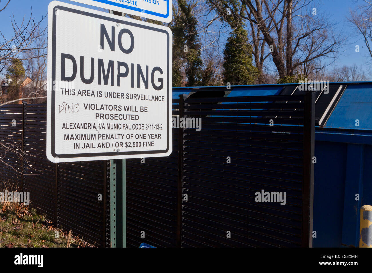 No Dumping sign - USA Stock Photo - Alamy