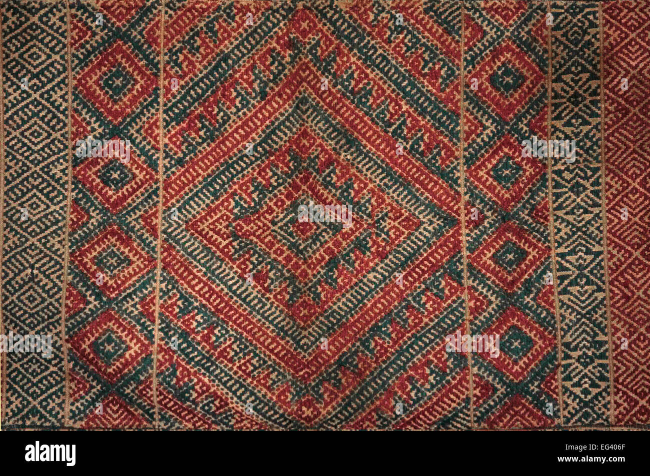 ABSTRACT MOTIF PATTERN ANTIQUE TRADITIONAL TEXTILE ASIAN ART WEAVING ...