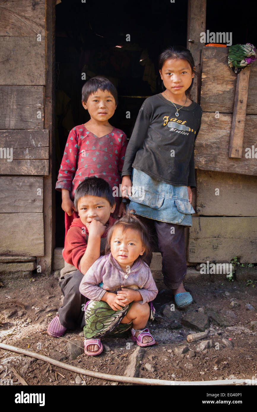 Young Nepali family Stock Photo - Alamy