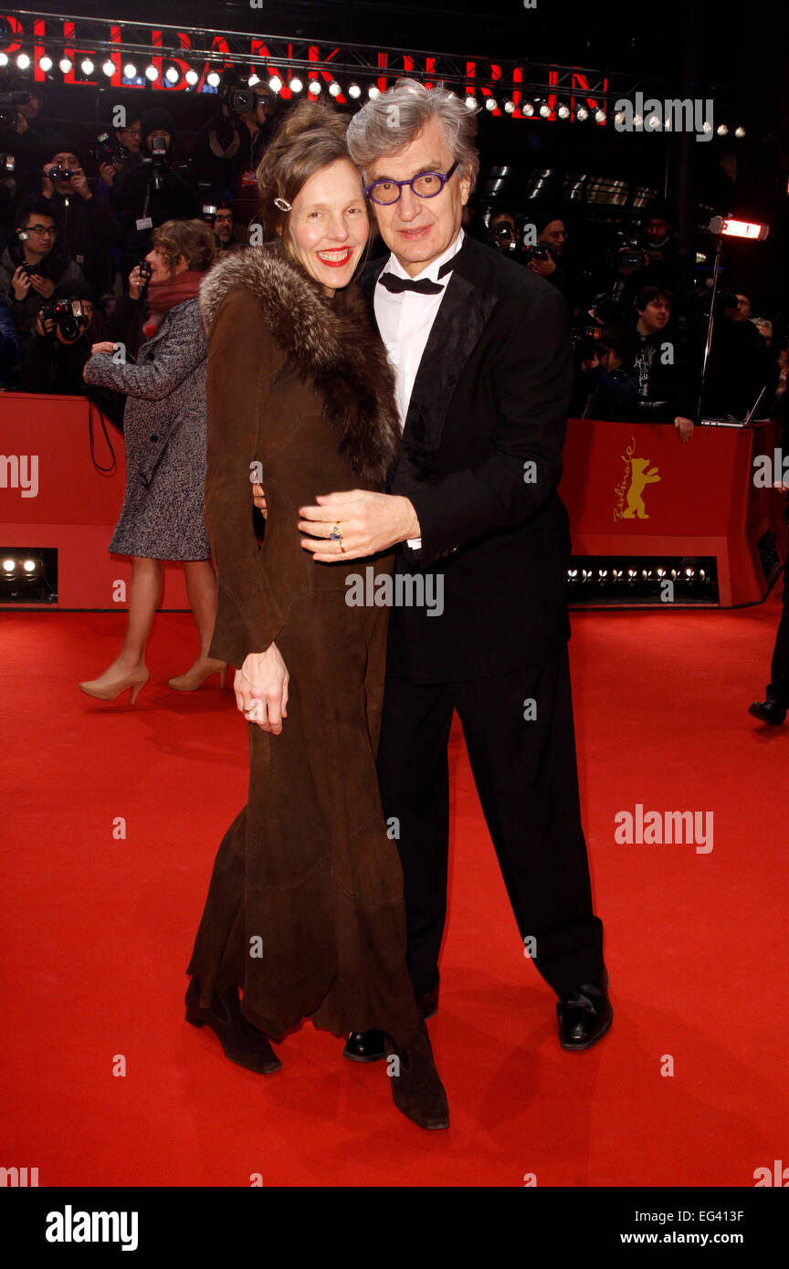 Donata and Wim Wenders attending the closing ceremony at the 65th ...
