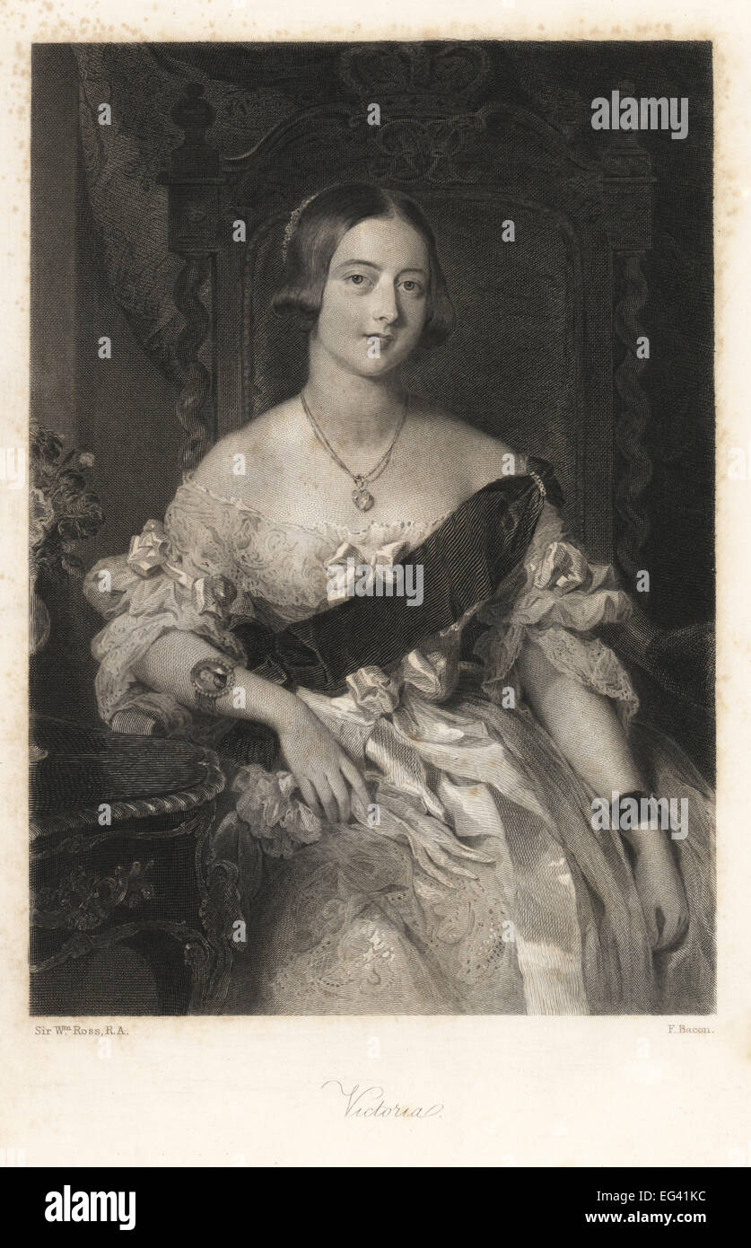 Portrait Of Queen Victoria Wearing A Bracelet With An Enamel Portrait