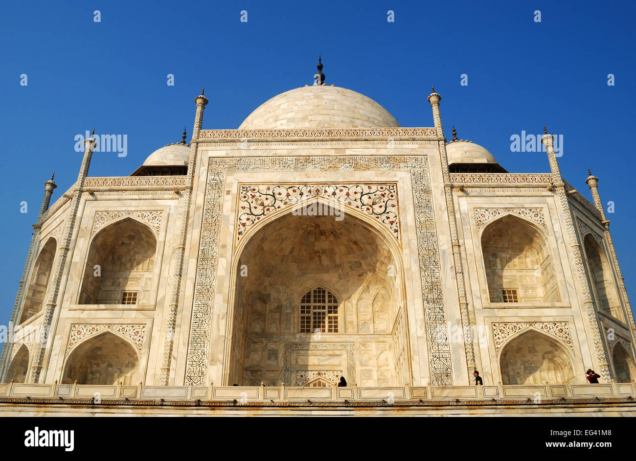taj mahal close up india. This marble architecture is one of the ...