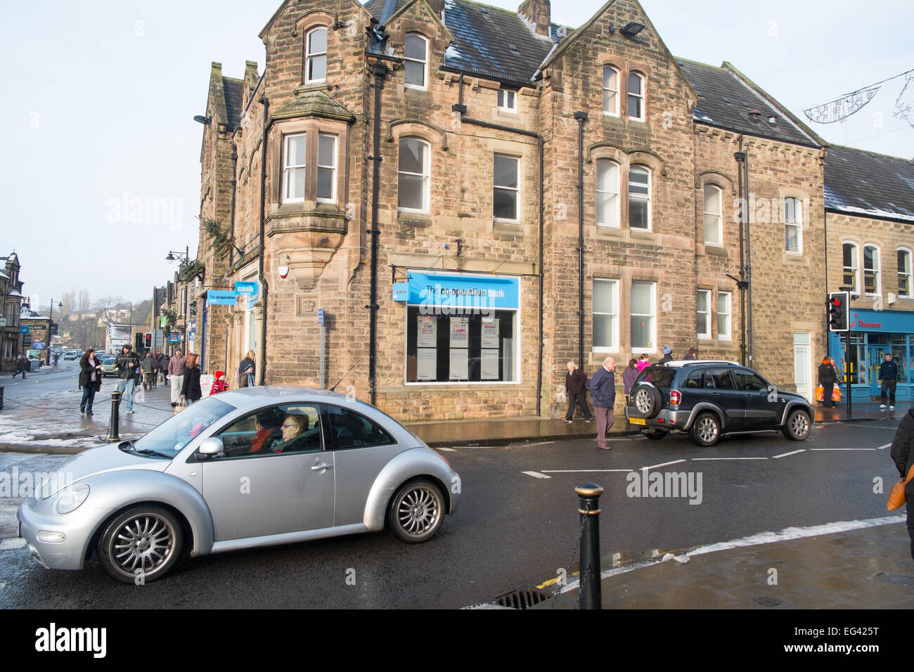 Matlock town centre in Derbyshire, on a winters day,England Stock Photo ...