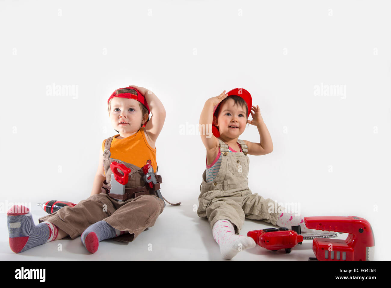Kids construction worker hi-res stock photography and images - Alamy