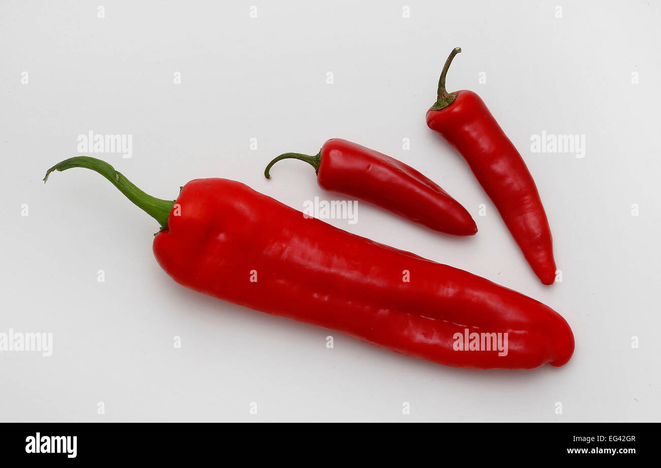 Fresh Red Chili Peppers Stock Photo - Alamy