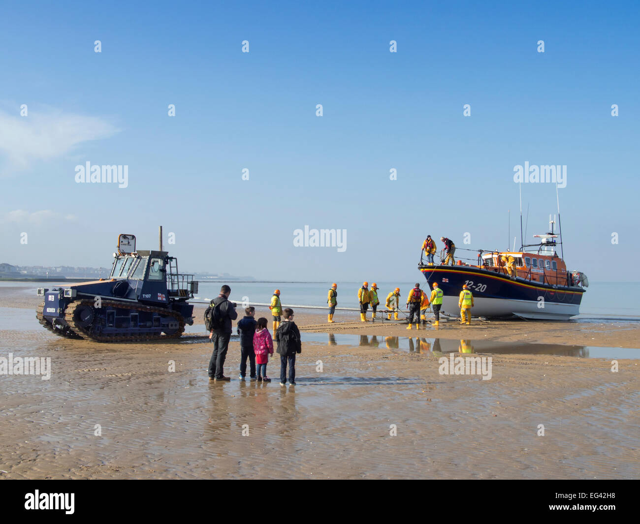 The Margate Life boat on Margate beach after a mission Stock Photo - Alamy