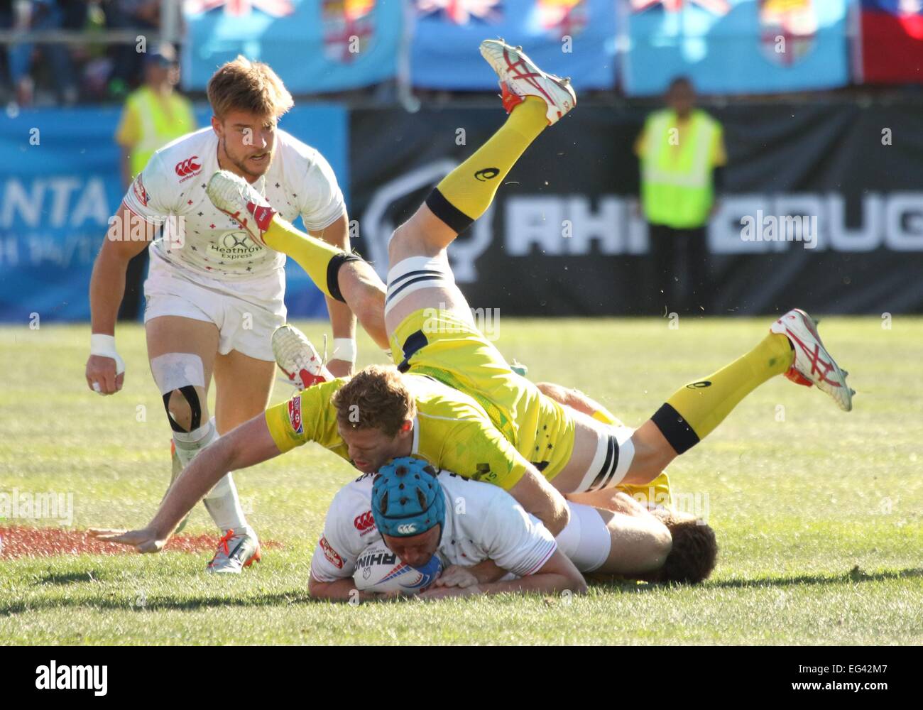 Las Vegas, NV, USA. 15th Feb, 2015. Nick Malouf (on top) of Australia ...
