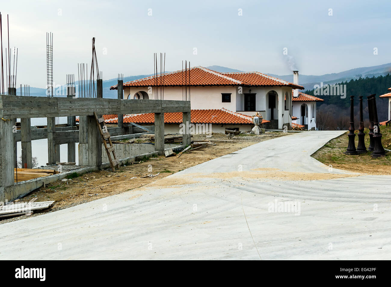Building concrete column in construction site Stock Photo - Alamy