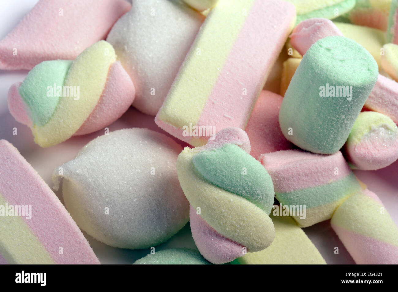 colorful marshmallow in various shape Stock Photo - Alamy