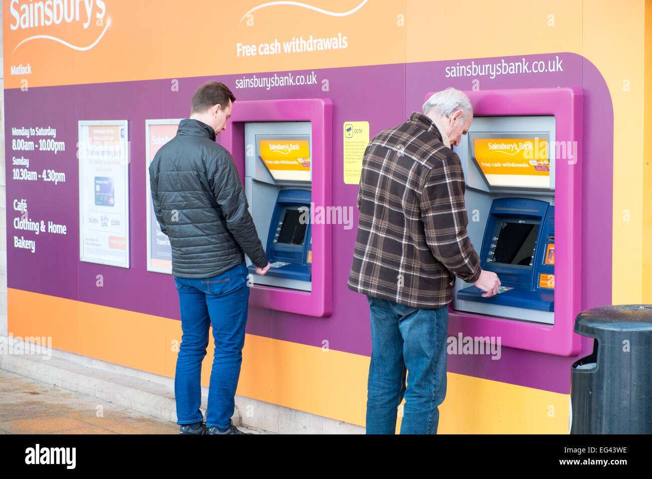 Sainsburys bank cash machine hi-res stock photography and images - Alamy