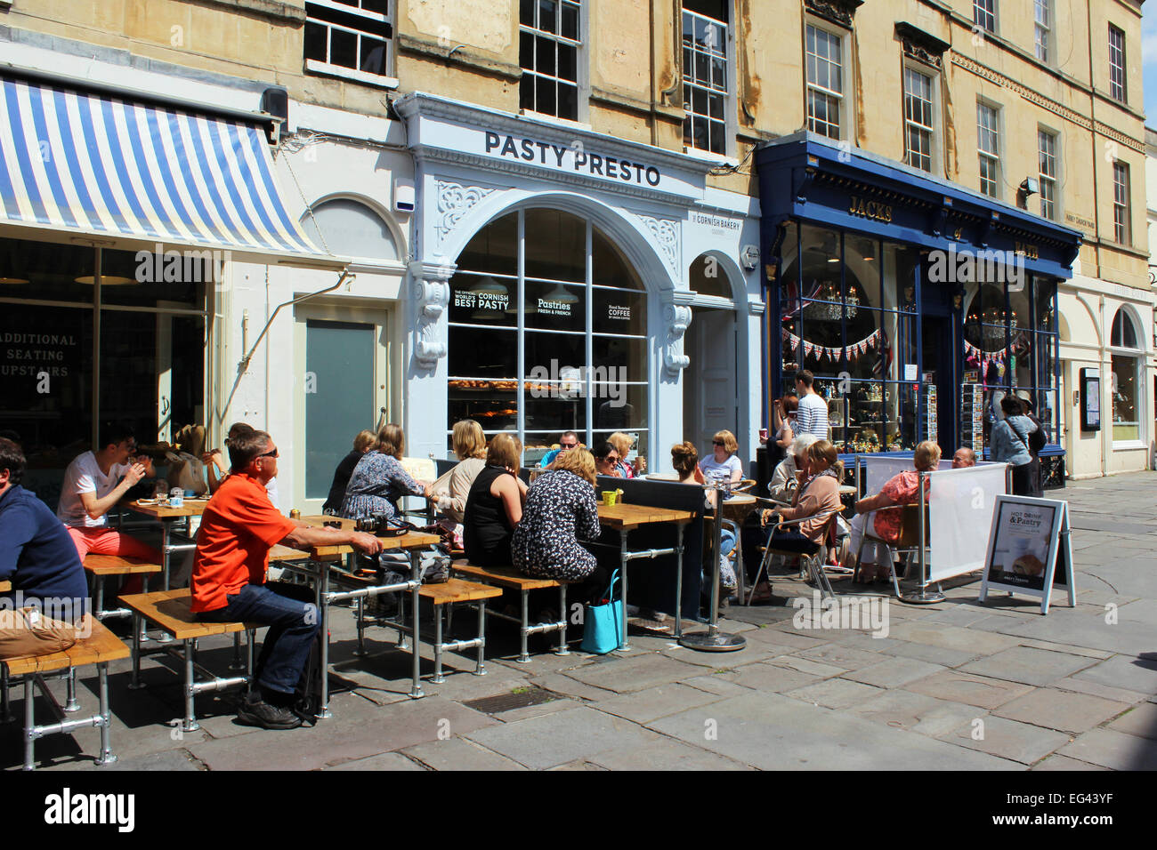 England Avon Bath Cafes in Abbey Churchyard Peter Baker Stock Photo - Alamy