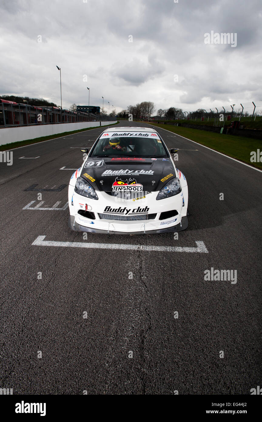 Honda Integra DC5 racing car on track at Brands Hatch circuit Stock ...