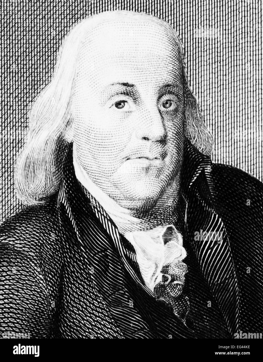 Vintage portrait of Benjamin Franklin Stock Photo - Alamy