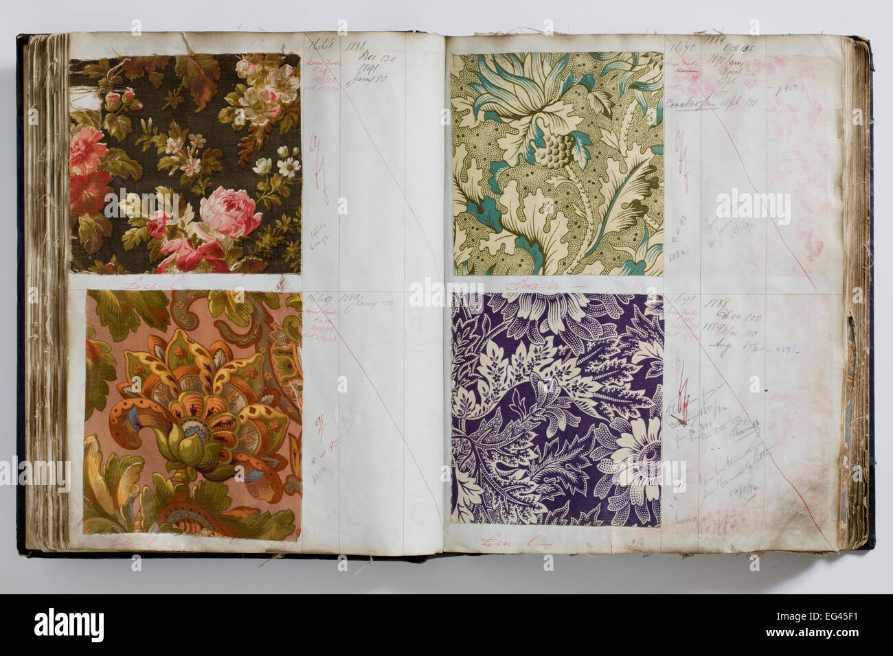 Pages a book of textile samples hi-res stock photography and images - Alamy
