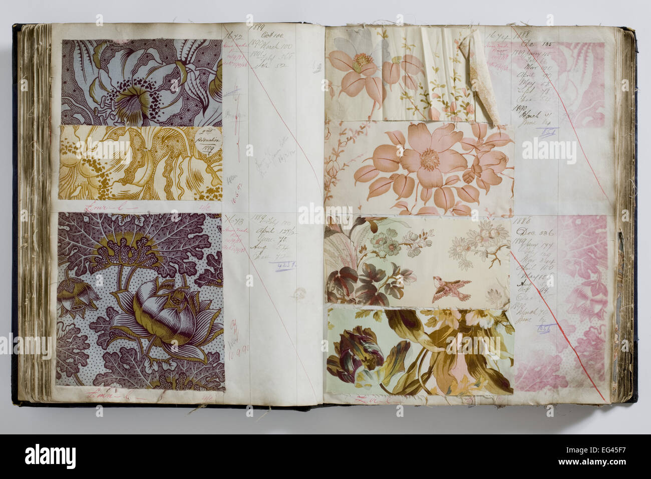 Pages a book of textile samples hi-res stock photography and images - Alamy
