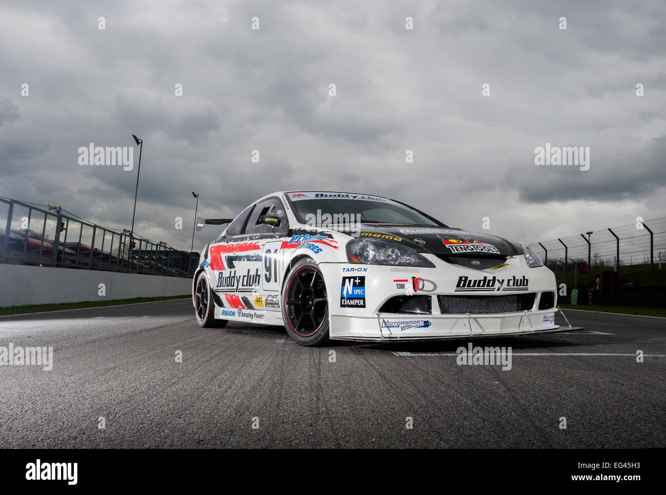 Honda Integra DC5 racing car on track at Brands Hatch circuit Stock ...