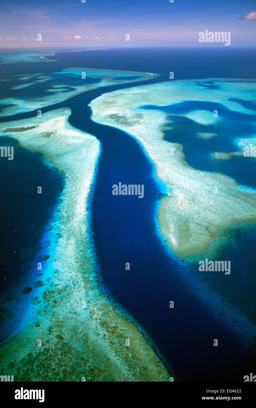 Aerial Kossol Passage Kossol Reef Palau Islands North Pacific Ocean ...