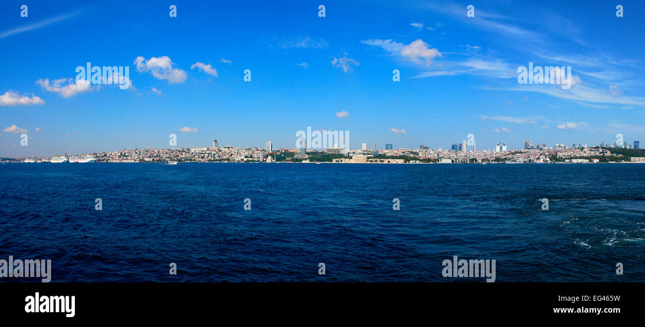 Panoramic Istanbul Scene Stock Photo - Alamy