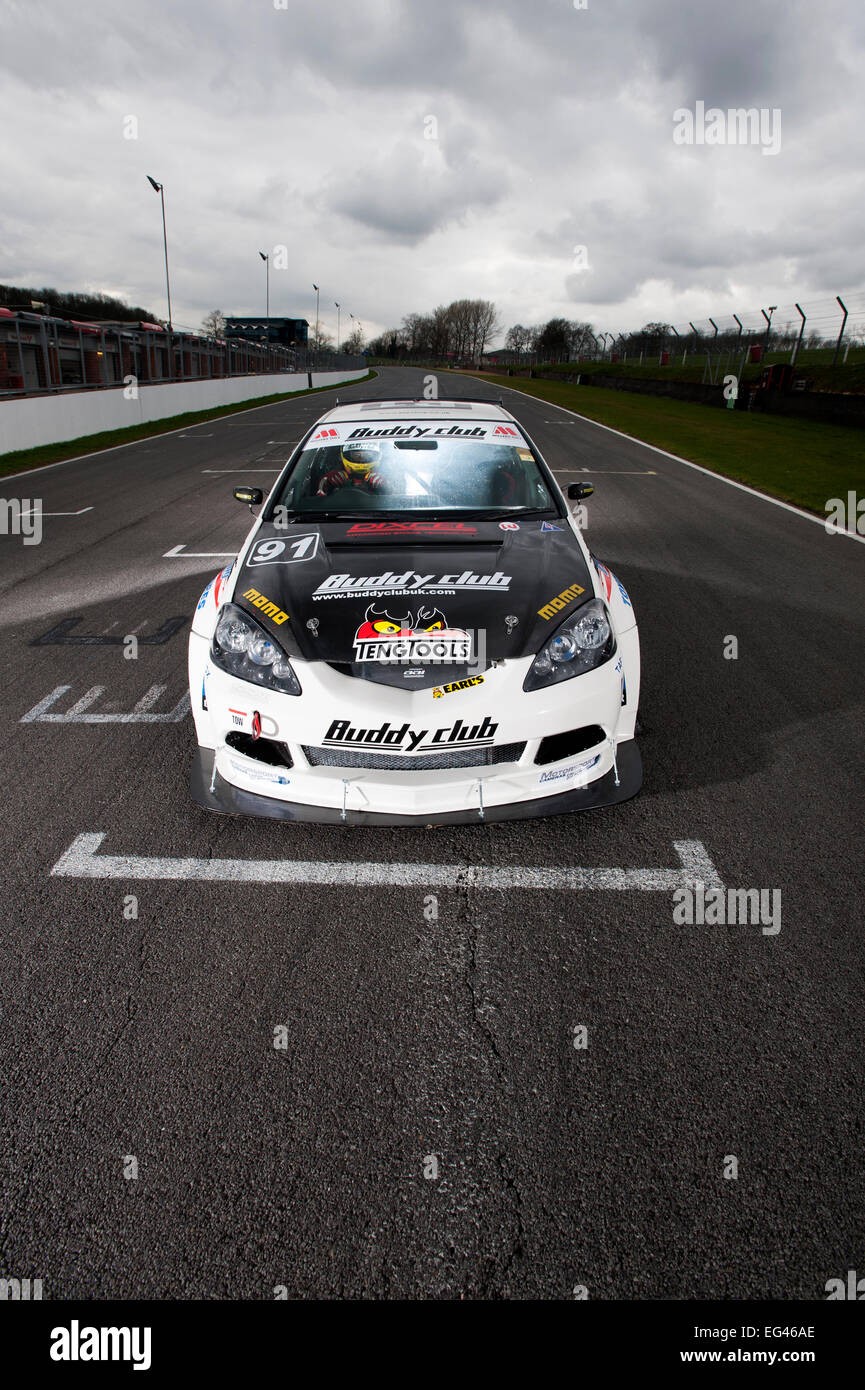Honda Integra DC5 racing car on track at Brands Hatch circuit Stock ...