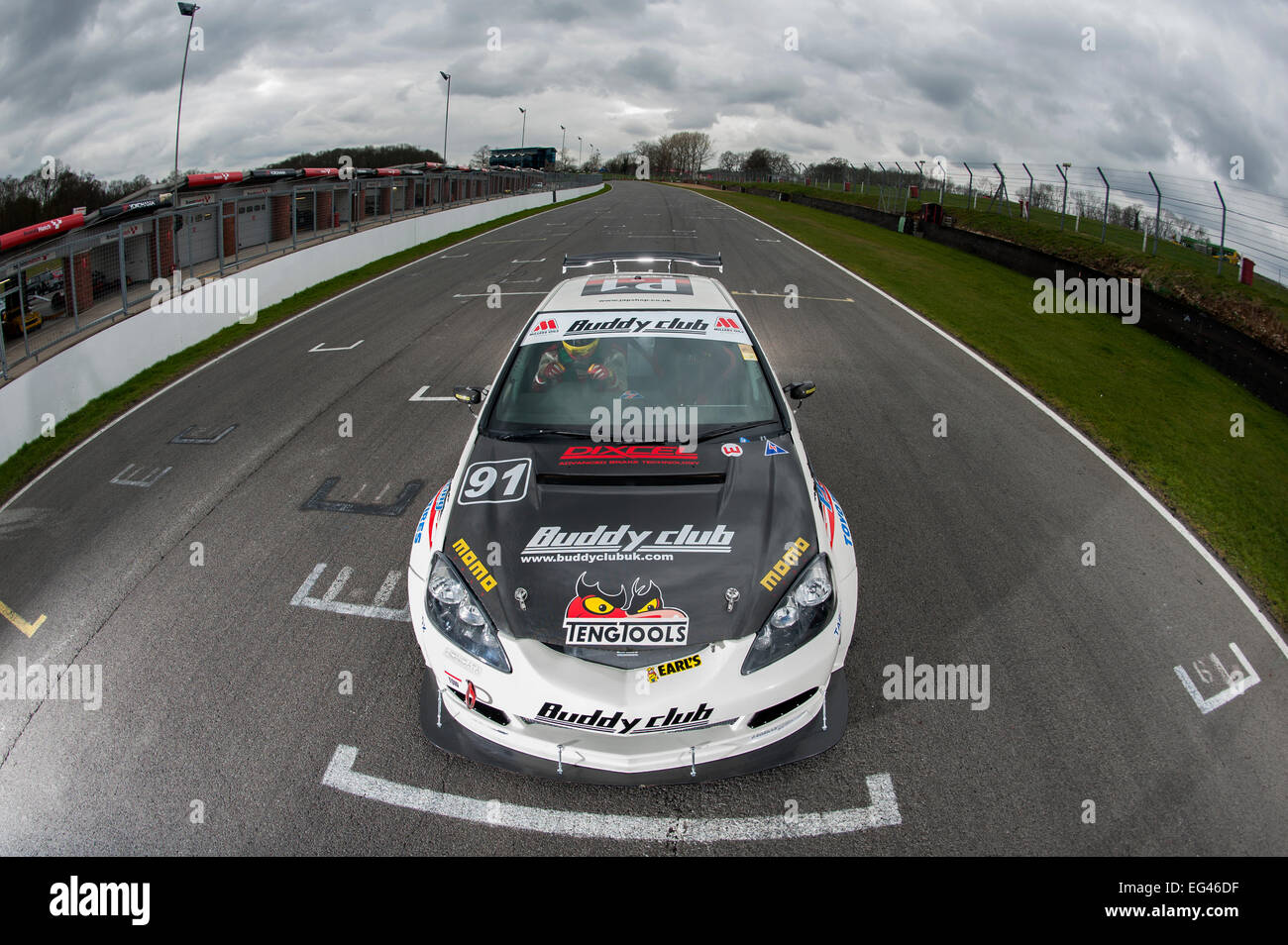 Honda Integra DC5 racing car on track at Brands Hatch circuit Stock ...