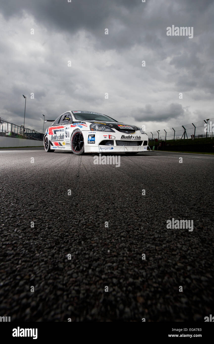 Honda Integra DC5 racing car on track at Brands Hatch circuit Stock ...