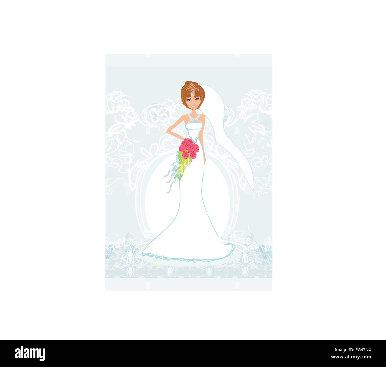 Luxury wedding blonde bride Stock Vector Images - Alamy