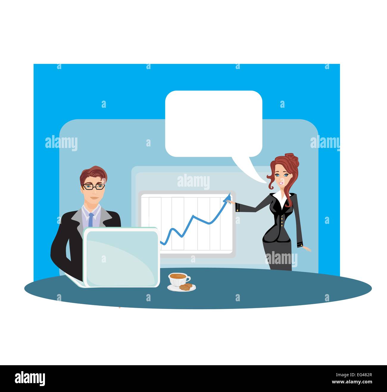 Happy business partners in Stock Vector Images - Alamy