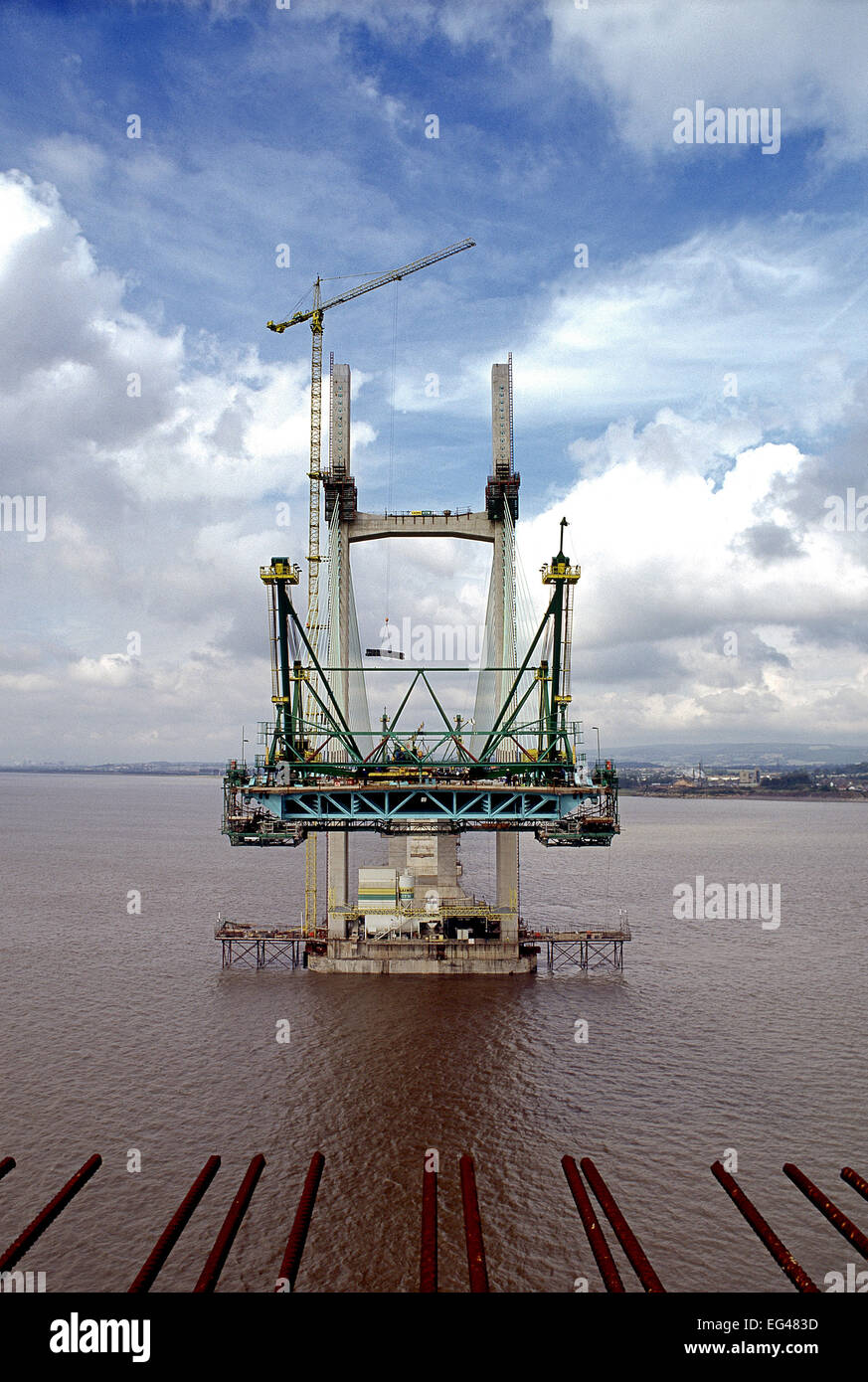 Severn Crossing under construction in 1994 Stock Photo - Alamy