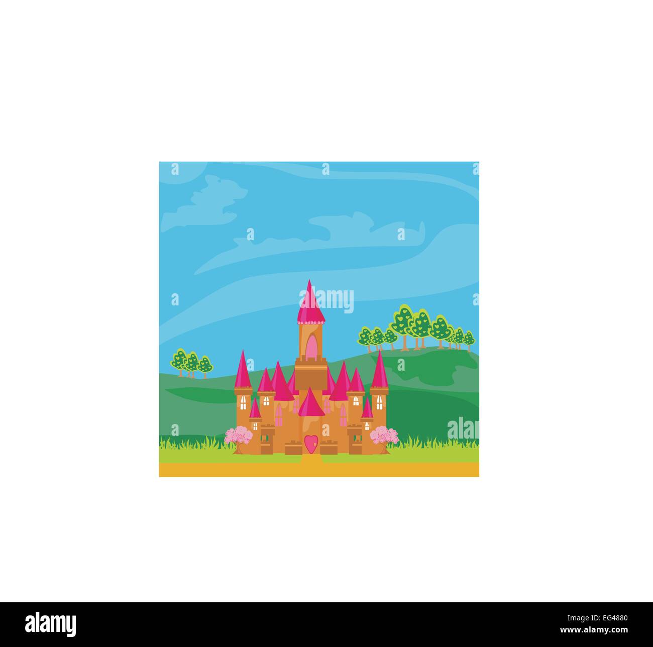 Magic Fairy Tale Princess Castle Stock Vector Image & Art - Alamy
