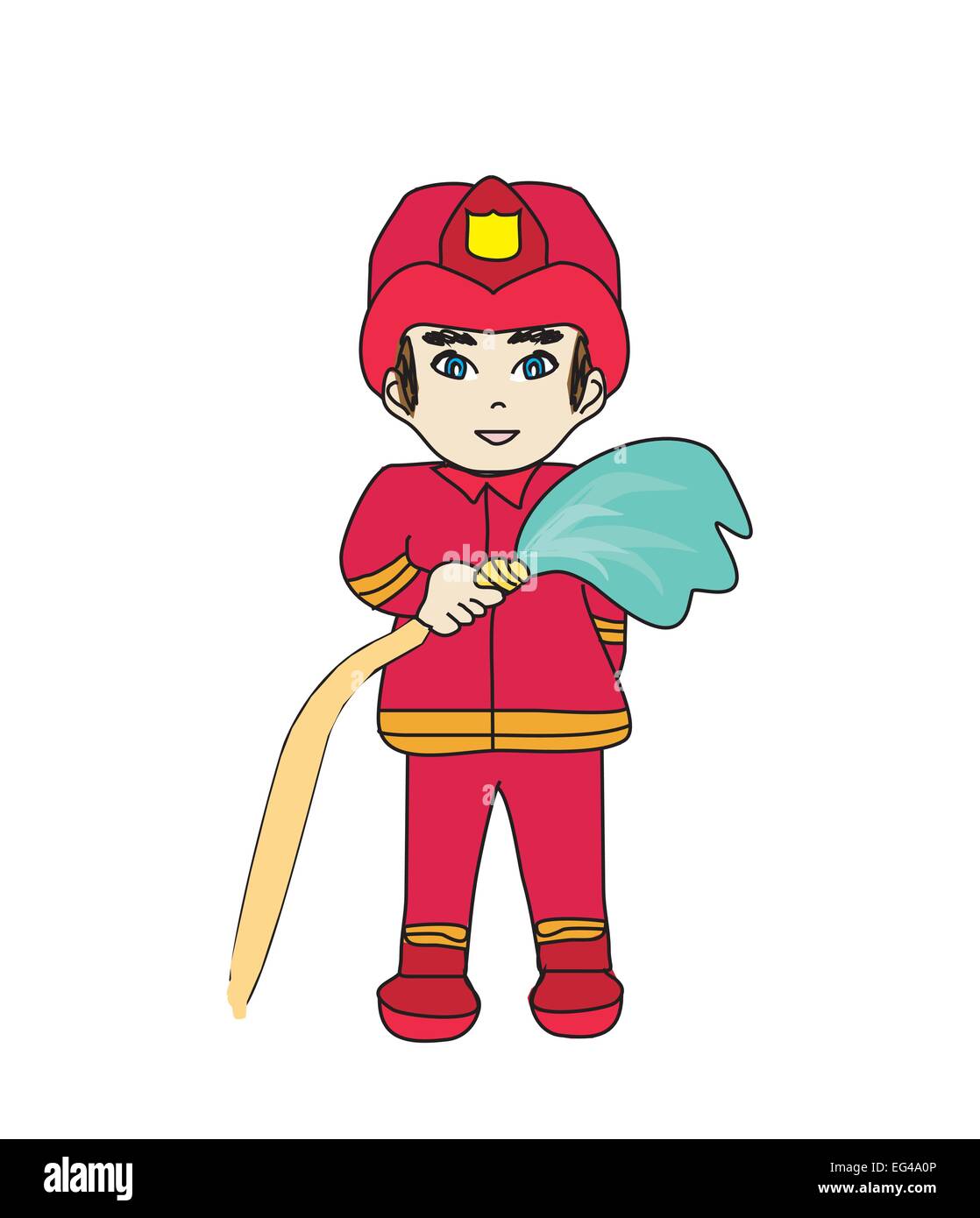 Fireman figure Stock Vector Images - Alamy