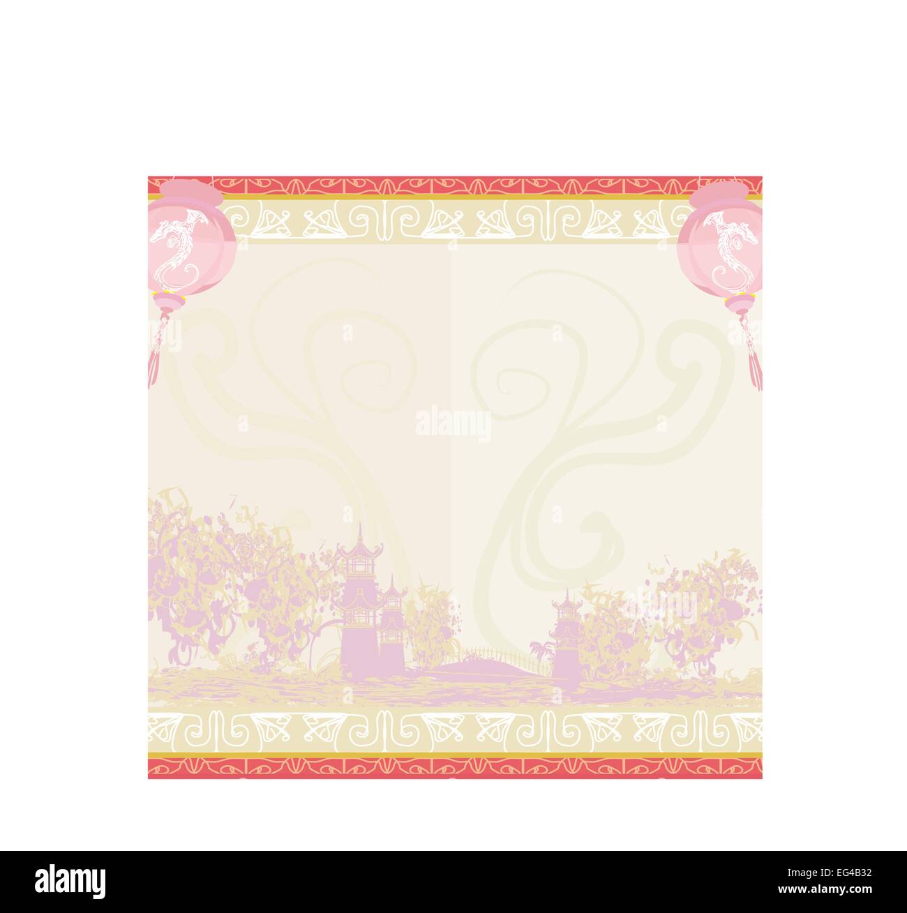 Chinese lanterns in asian Stock Vector Images - Alamy