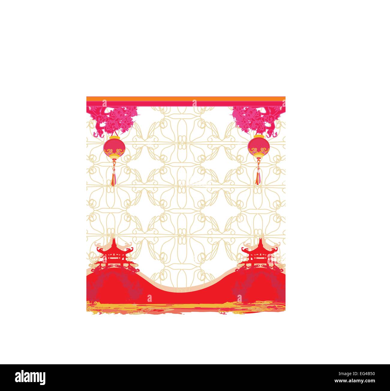 abstract Chinese landscape background Stock Vector Image & Art - Alamy