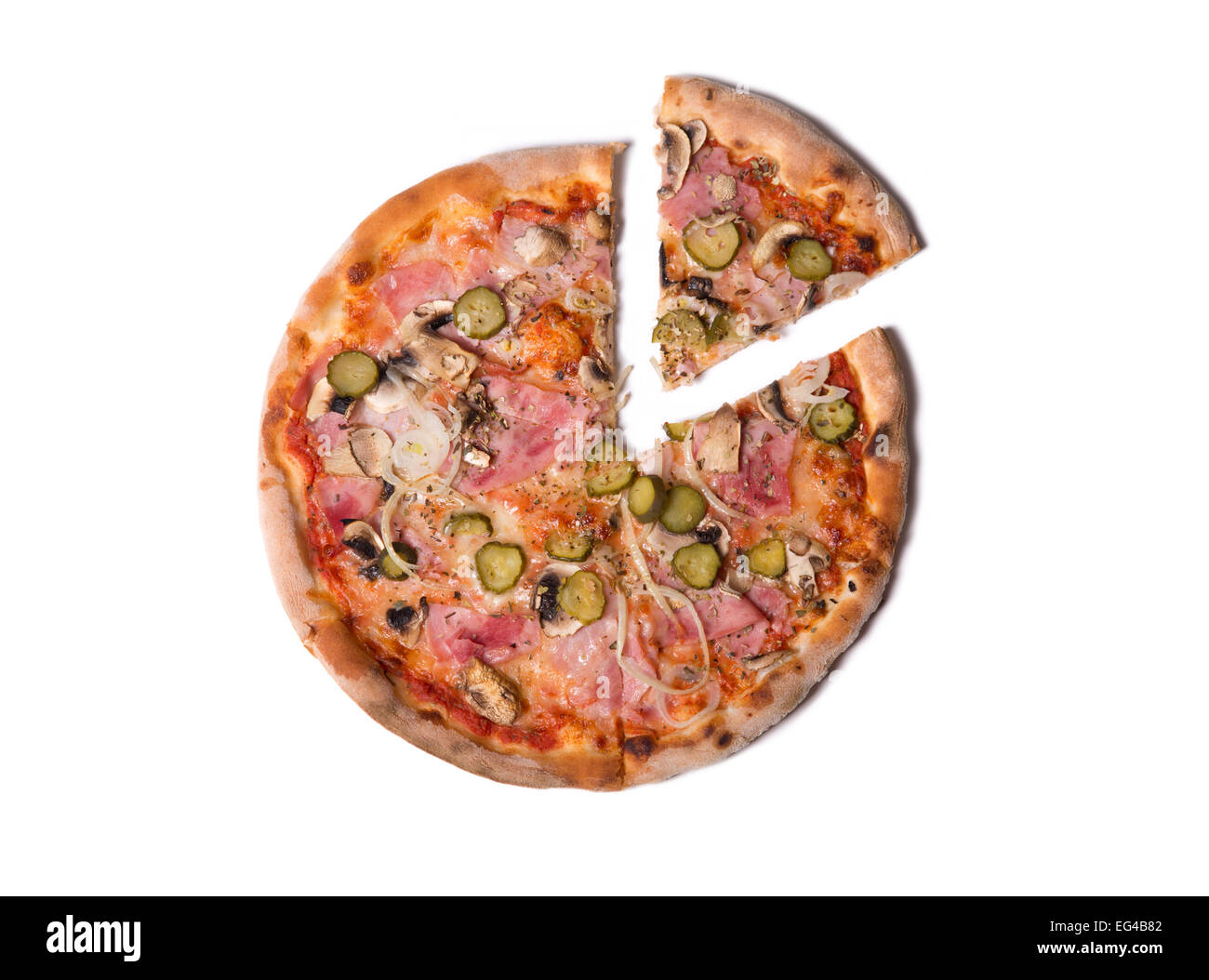 Whole pizza slice removed hi-res stock photography and images - Alamy