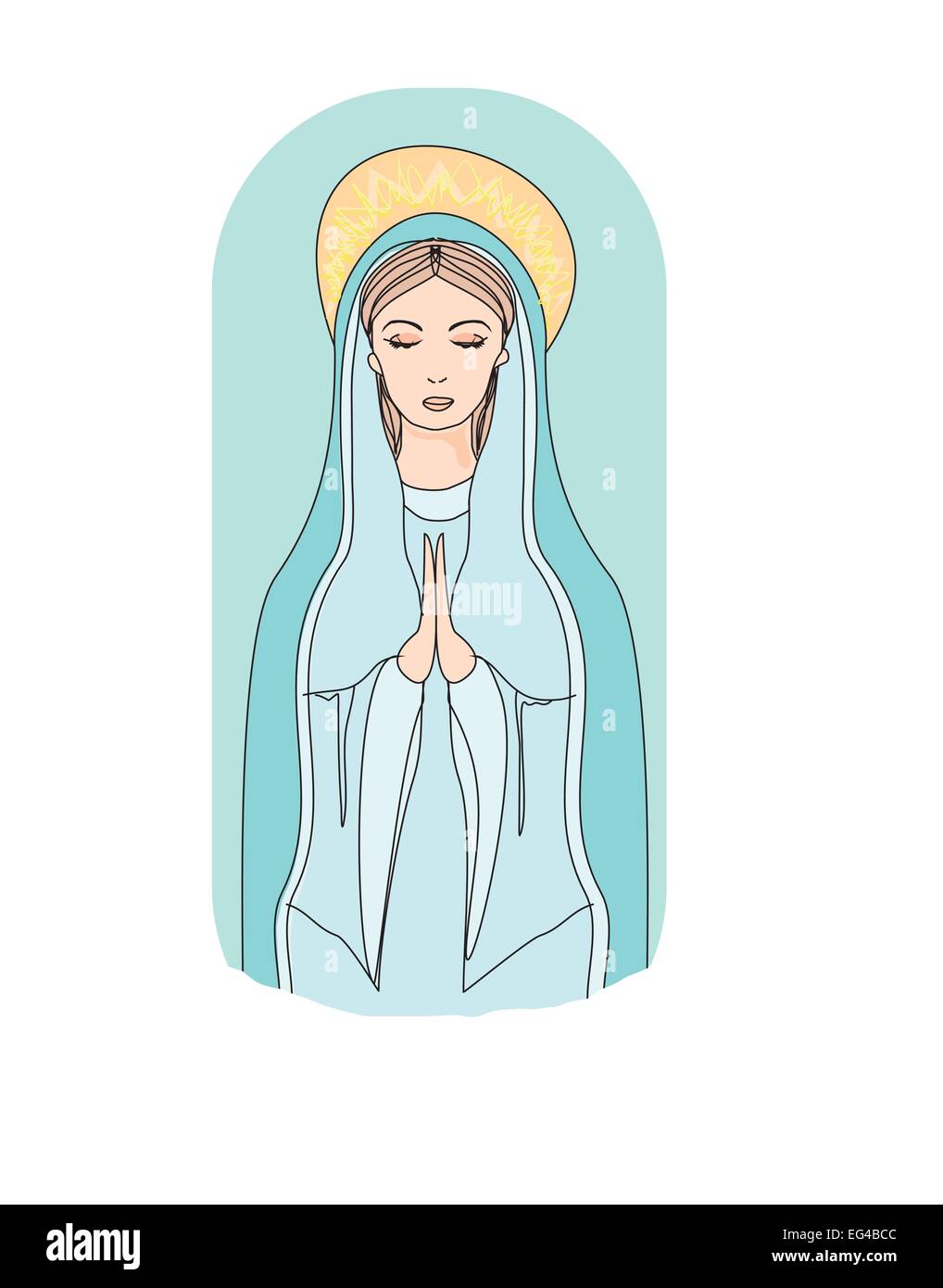 Blessed Virgin Mary Stock Vector Image & Art - Alamy