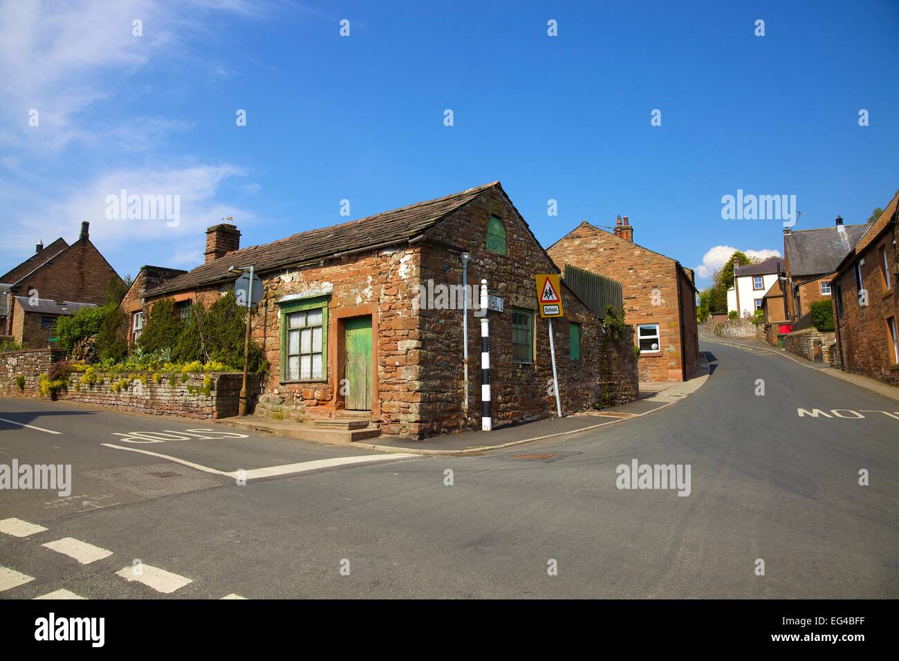 Old sandstone building in need of renovation. Kirkoswald, Eden Valley ...