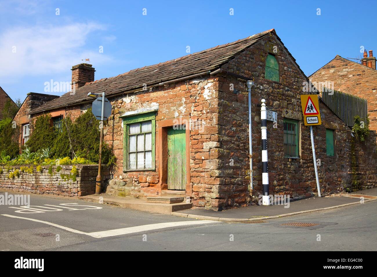 Old sandstone building in need of renovation. Kirkoswald, Eden Valley ...