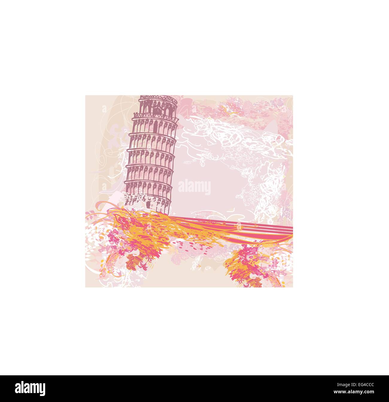 vector pisa tower grunge background Stock Vector Image & Art - Alamy