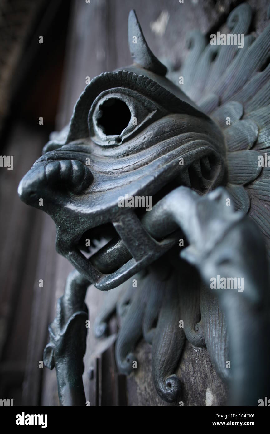 The Sanctuary Knocker, Durham Cathedral Stock Photo - Alamy