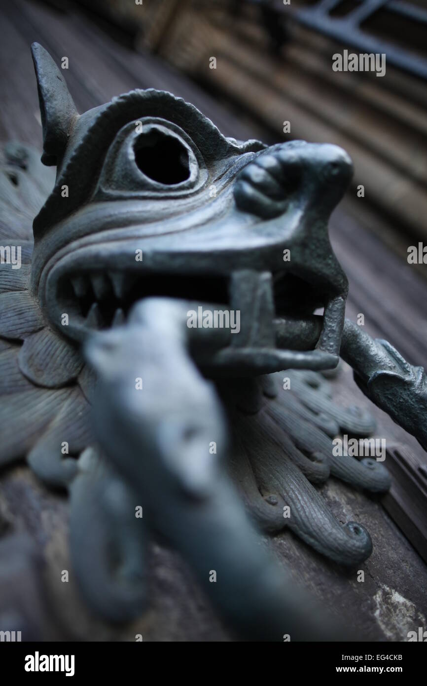 The Sanctuary Knocker, Durham Cathedral Stock Photo - Alamy