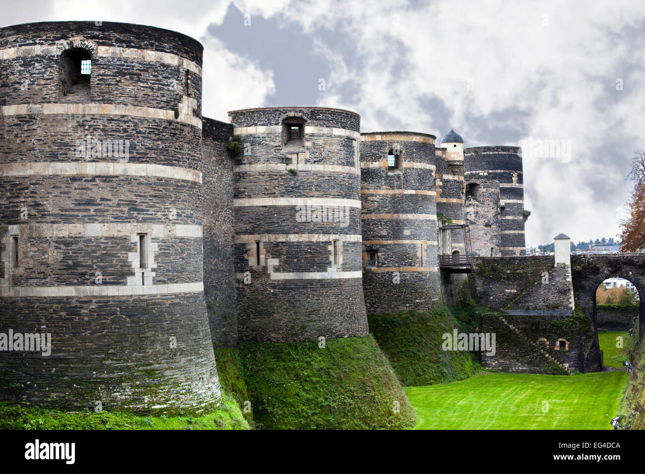 Medieval castle in Angers, France Stock Photo - Alamy