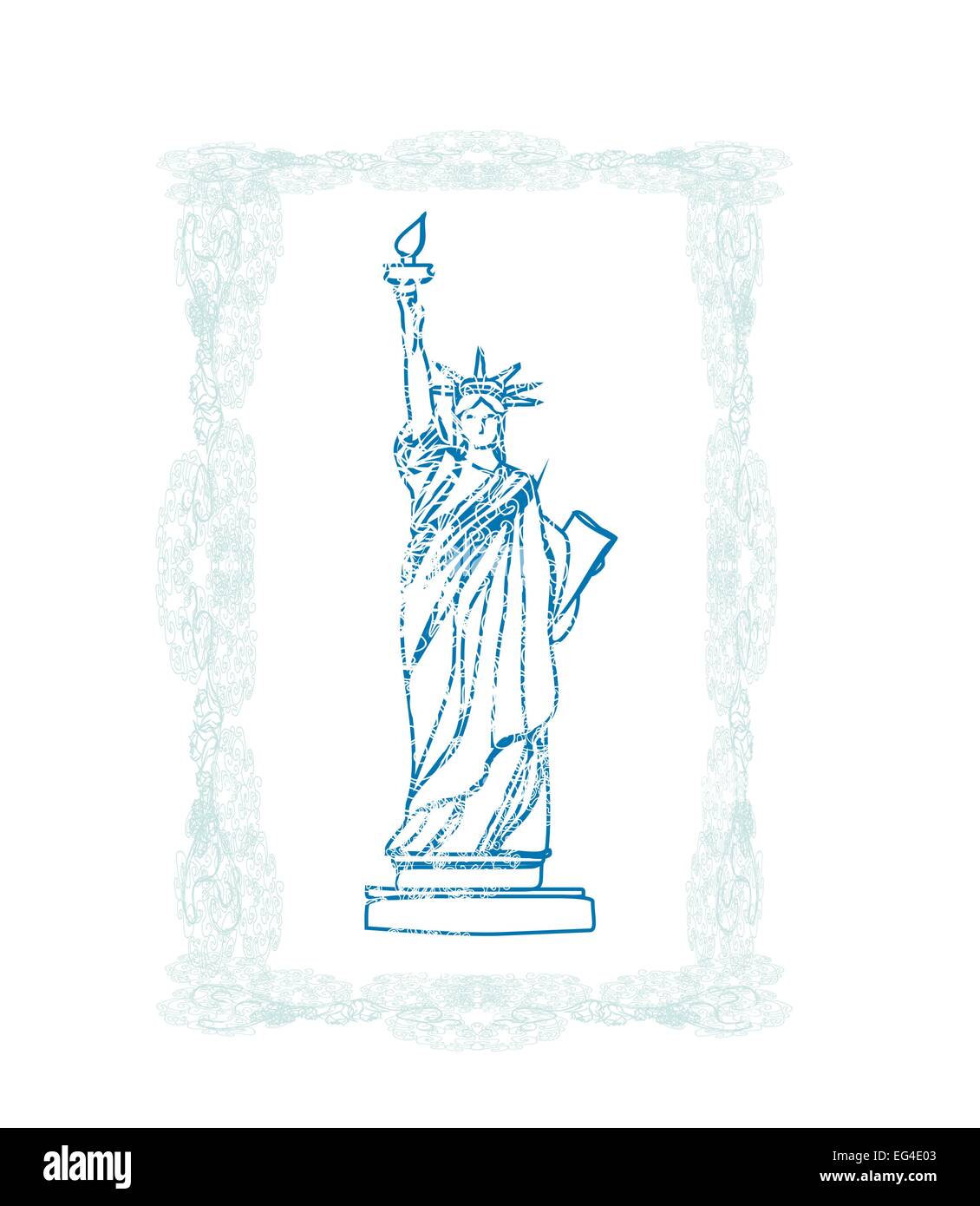 Statue of Liberty - doodle illustration Stock Vector Image & Art - Alamy
